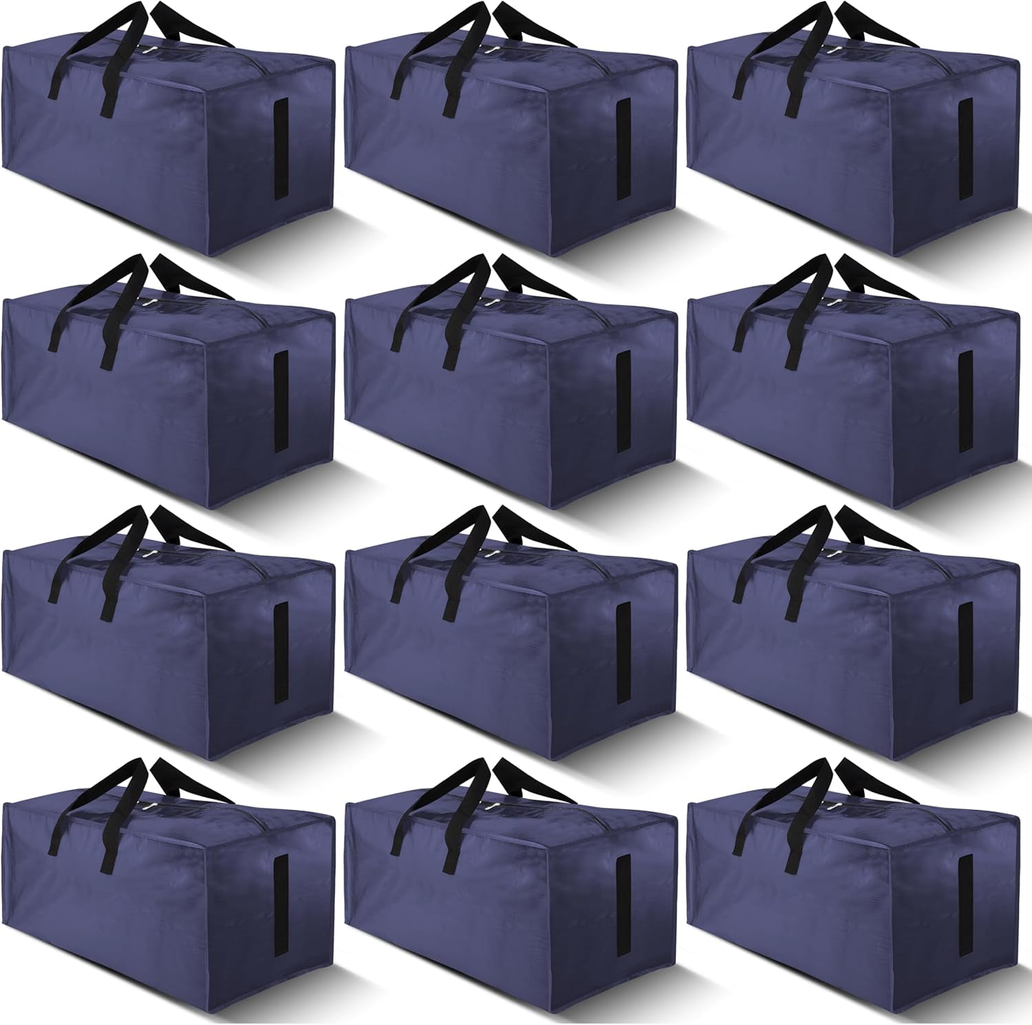 12 Pack Large Strong Moving Bags with Zippers & Carrying Handles ...