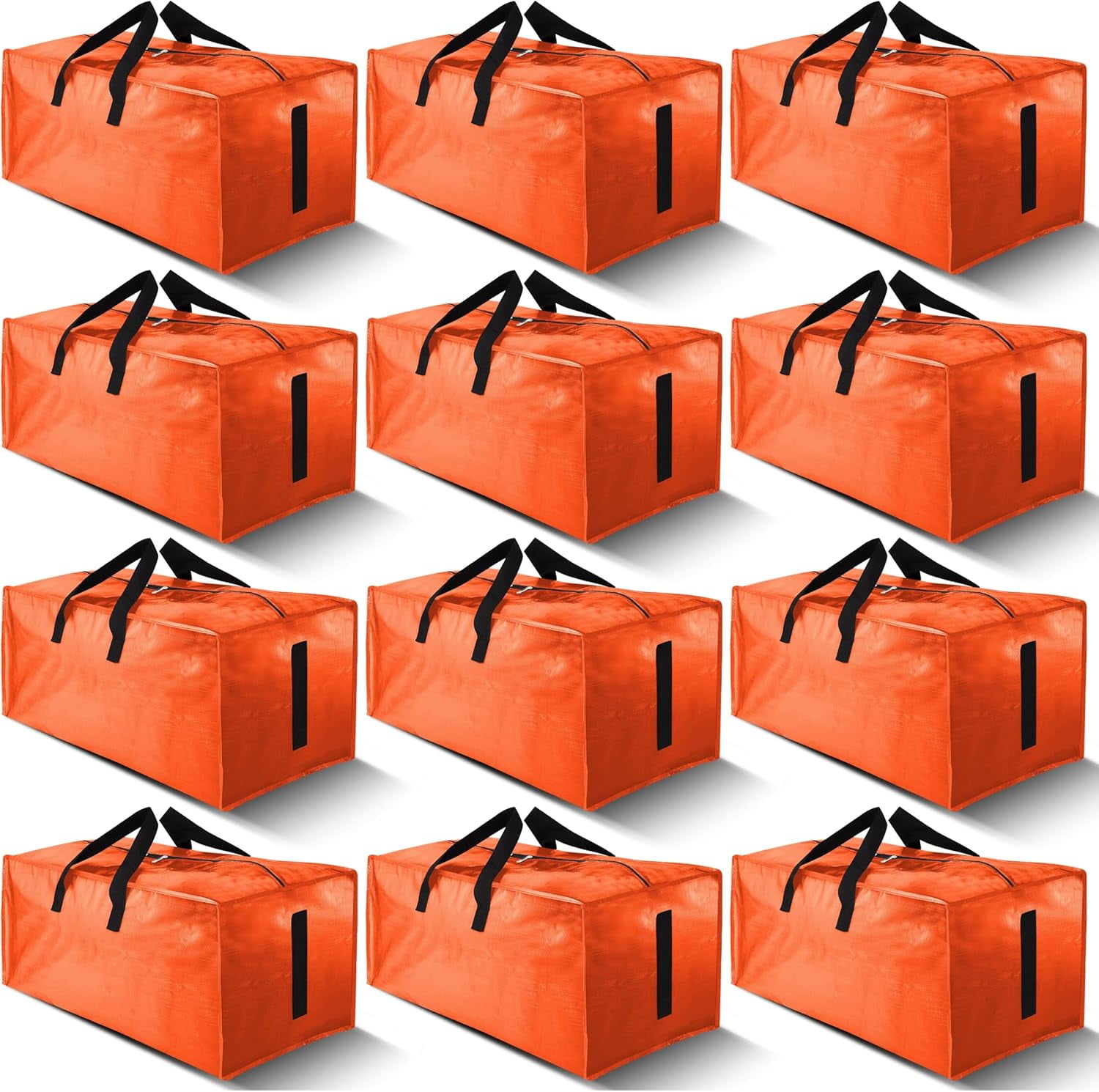 12 Pack Large Strong Moving Bags with Zippers & Carrying Handles ...