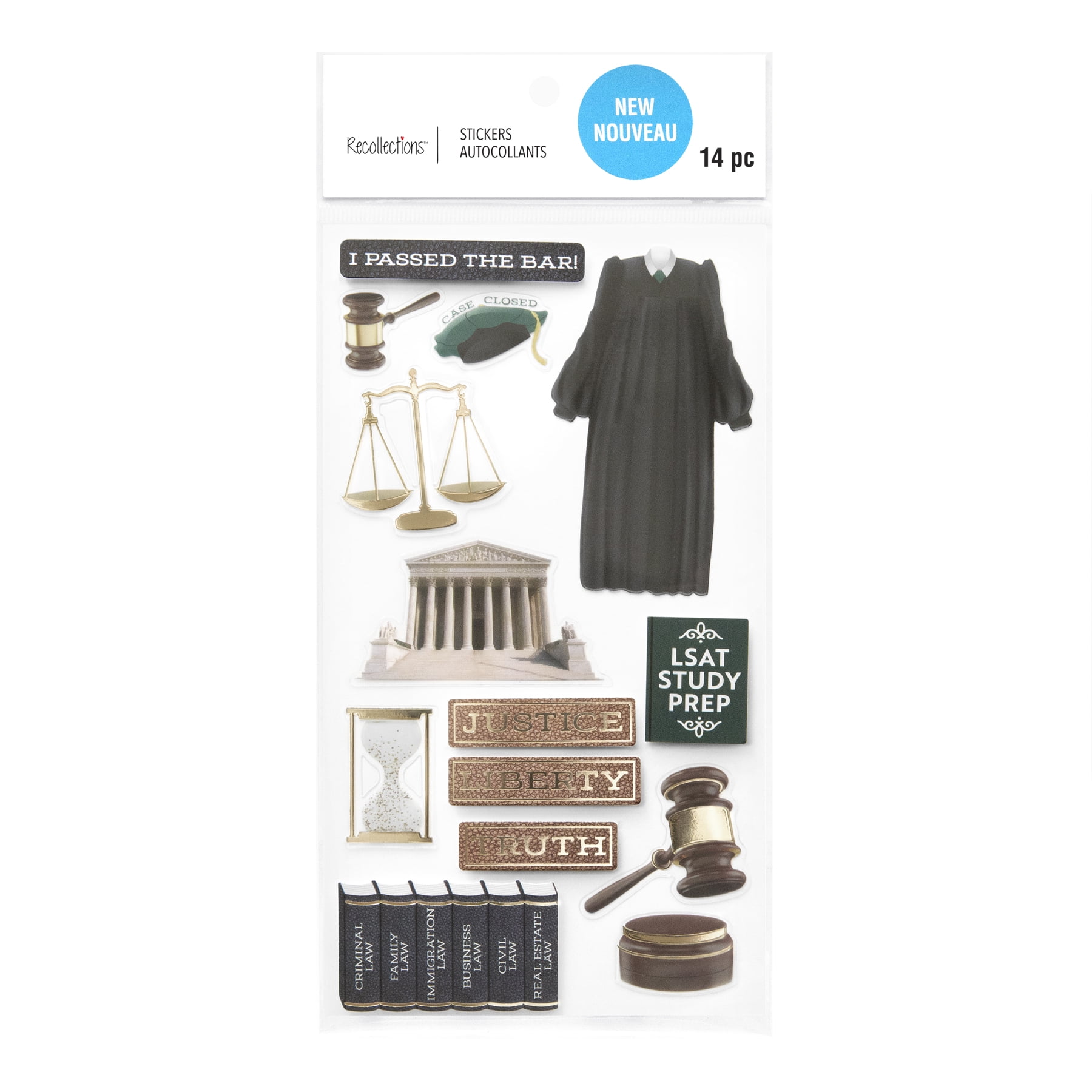 Recollections Law School Dimensional Stickers, 12 Pack - Walmart.com