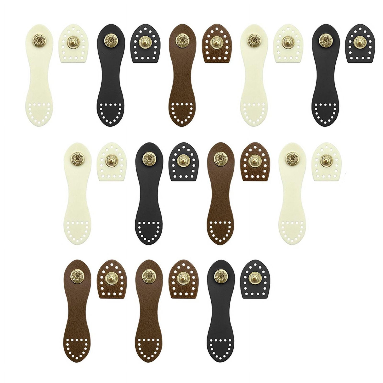 12 Pack Leather Snap Buckles Bag Straps Button String Sewing on Leather ...
