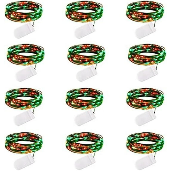 12 Pack Led Fairy Lights Battery Operated String Lights Waterproof ...