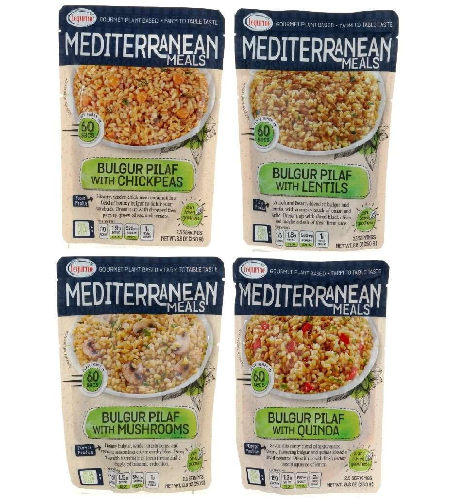 (12 Pack) Legurme Ready to Eat Bulgur Pilaf Mix (3 Quinoa, 3 Lentils, 3 ...
