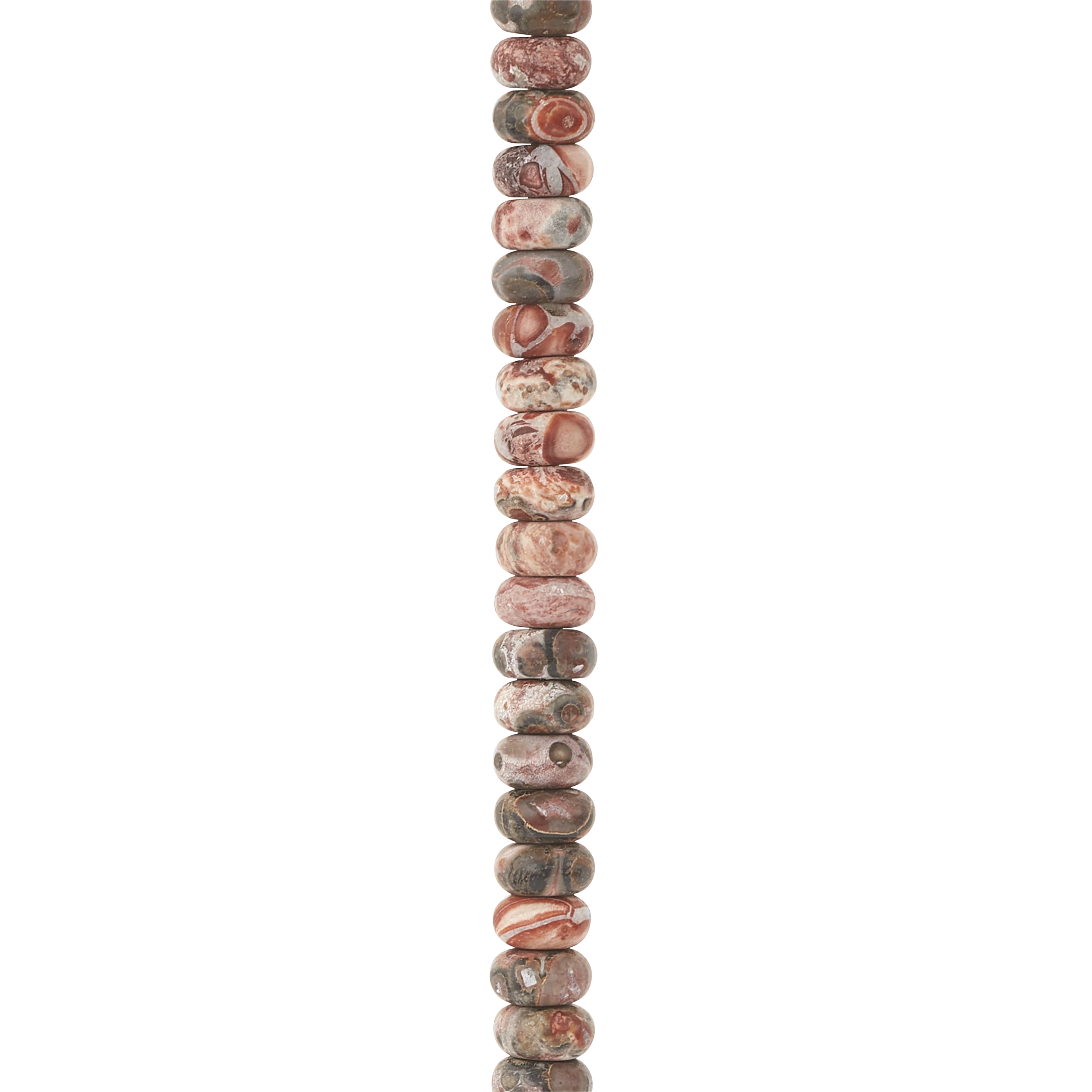 12 Pack: Leopard Jasper Rondelle Beads by Bead Landing™ - 6mm - Walmart.com