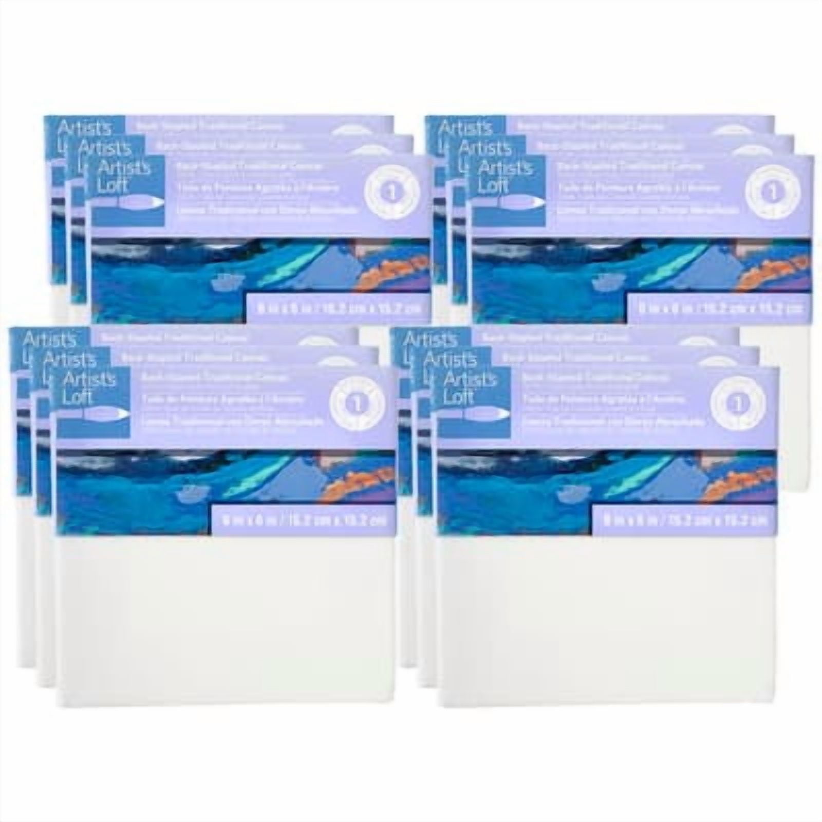 12 Pack: Level 1 Back Stapled Traditional Canvas by Artist's Loft ...