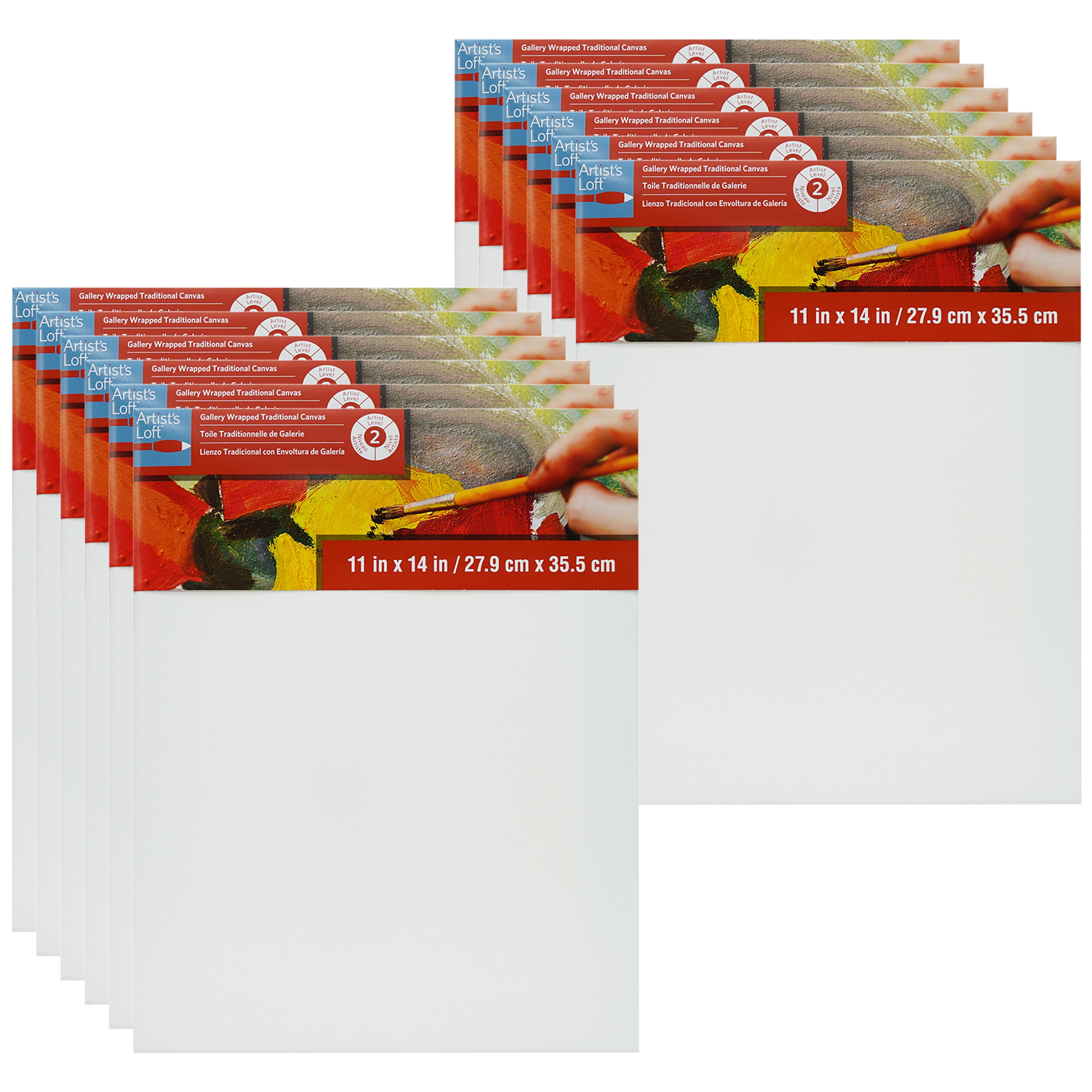 12 Pack: Level 2 Gallery Wrapped Traditional Canvas by Artist's Loft ...