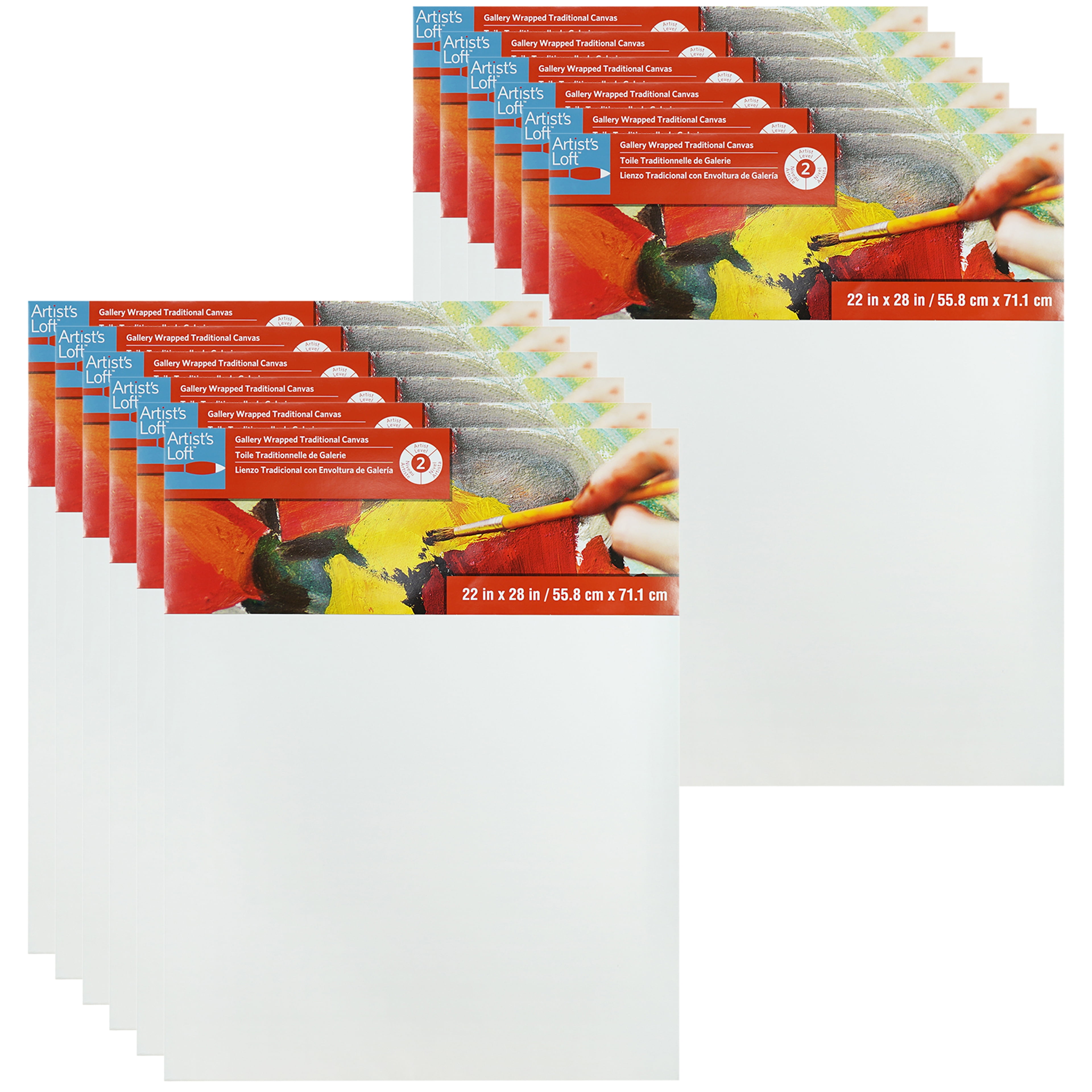 12 Pack: Level 2 Gallery Wrapped Traditional Canvas by Artist's Loft ...