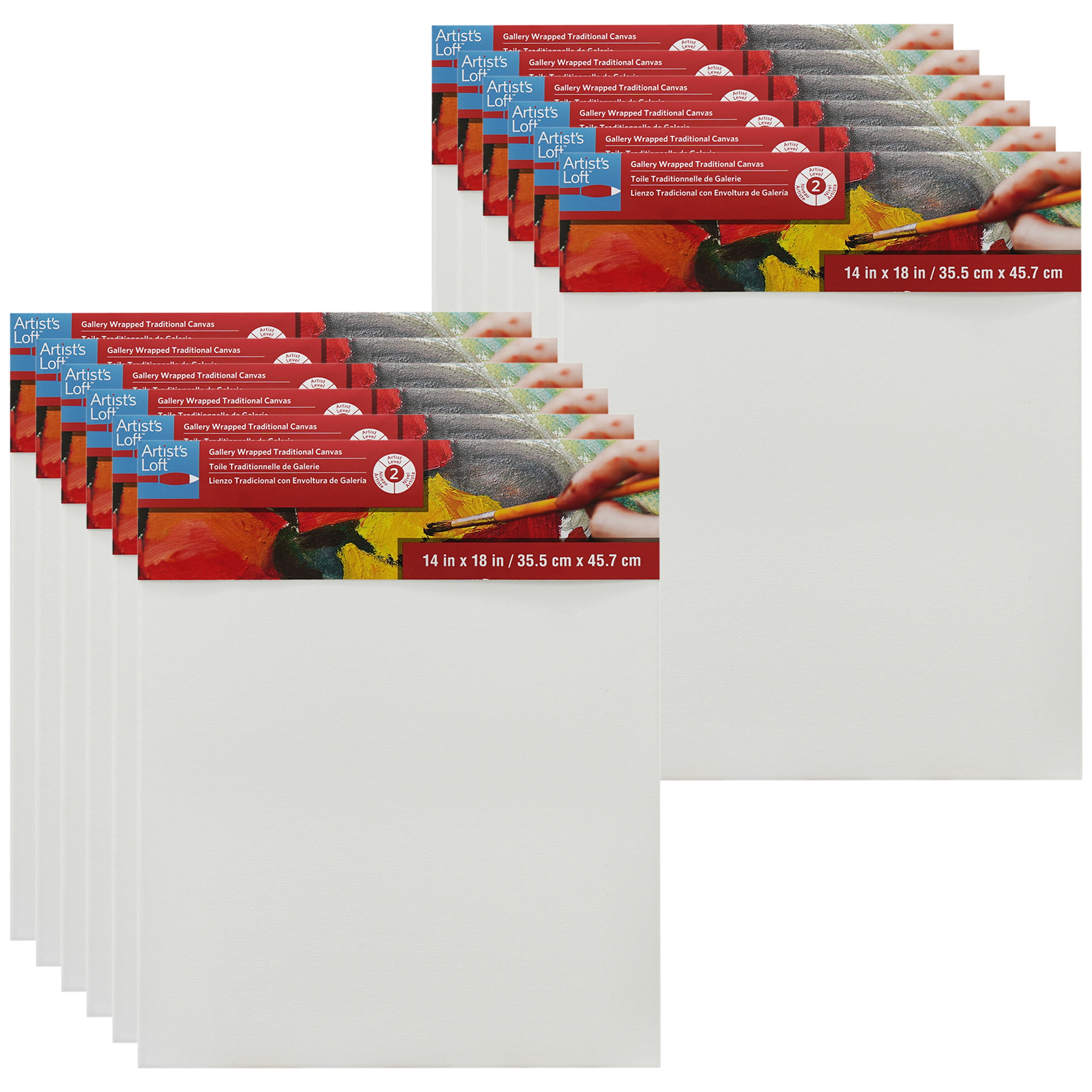12 Pack: Level 2 Gallery Wrapped Traditional Canvas by Artist's Loft ...
