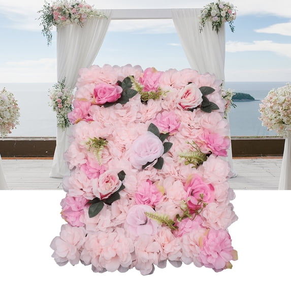 12-Pack Light Pink Artificial Flower Wall Panels 23.62*15.74in Dahlia ...