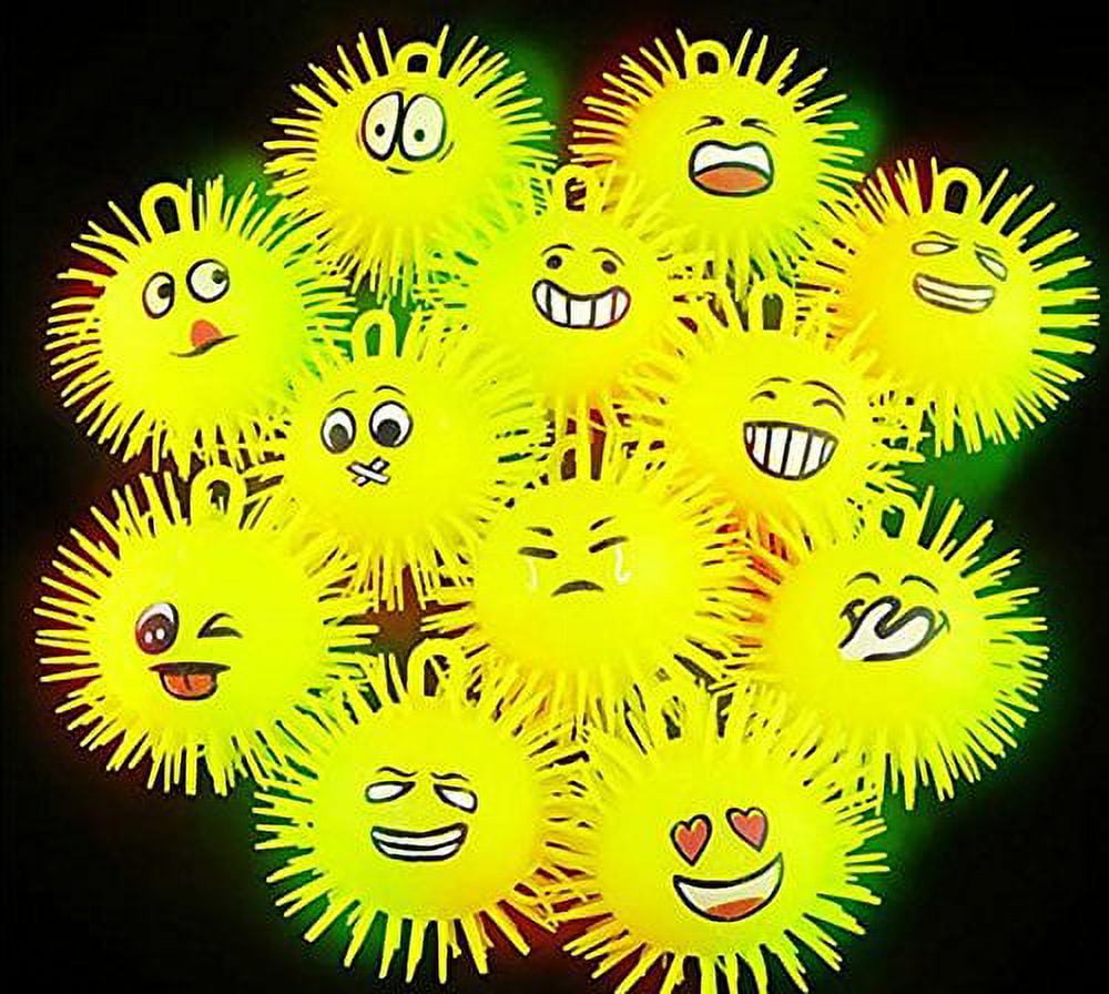 (12 Pack) Light up EMOJI puffer squeeze balls - Walmart.com