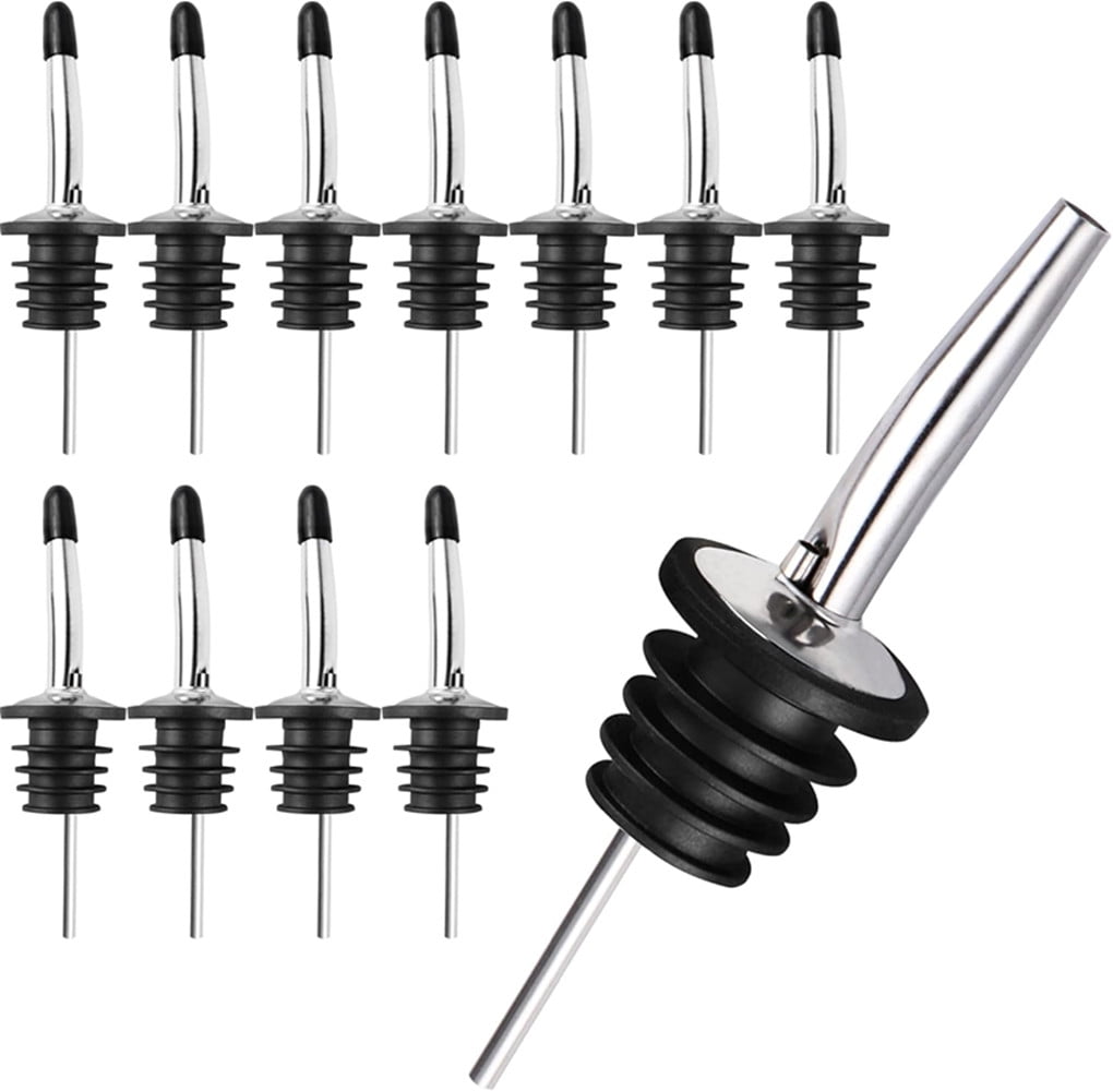 Loopunk 12 Pack Stainless Steel Liquor Pour Spouts Set, Tapered Spout ...