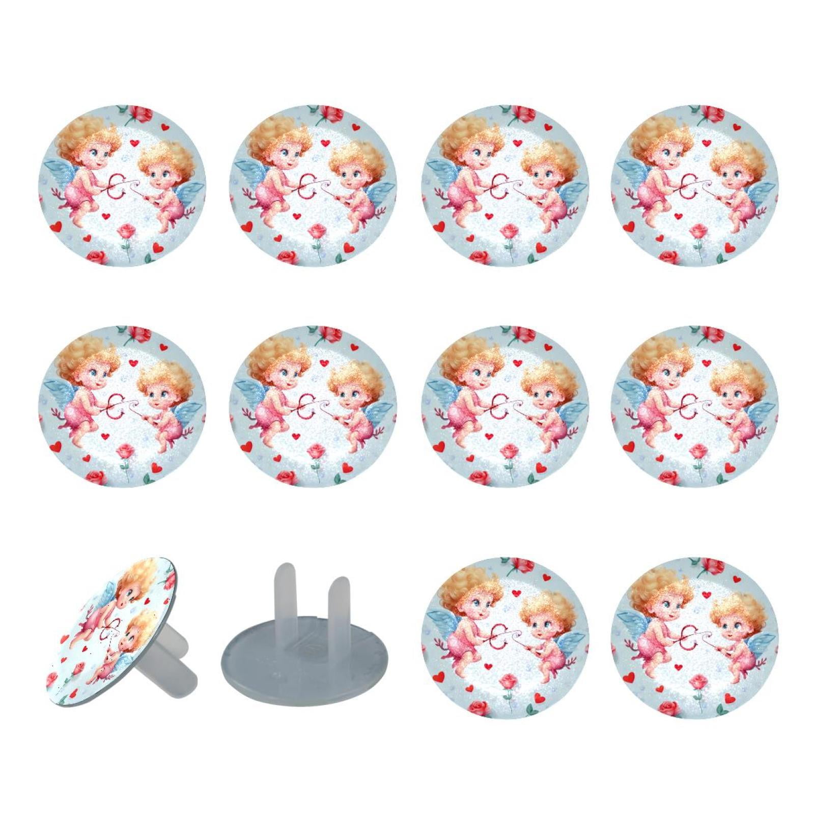 12 Pack Love Cupid Heart Outlet Covers Baby Proofing Socket Protectors ...
