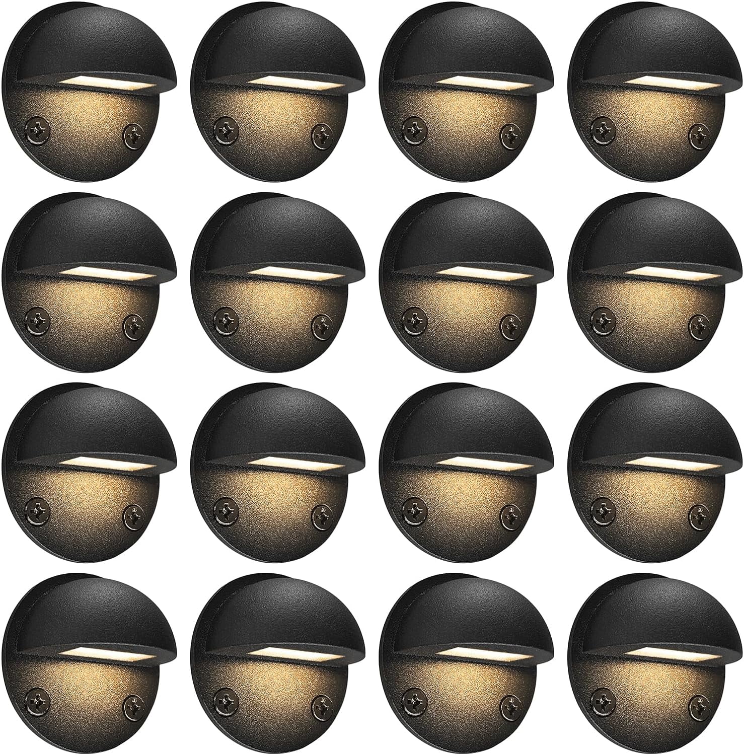 12 Pack Low Voltage LED Deck Lights Landscape Step Lights Fixtures 2W ...