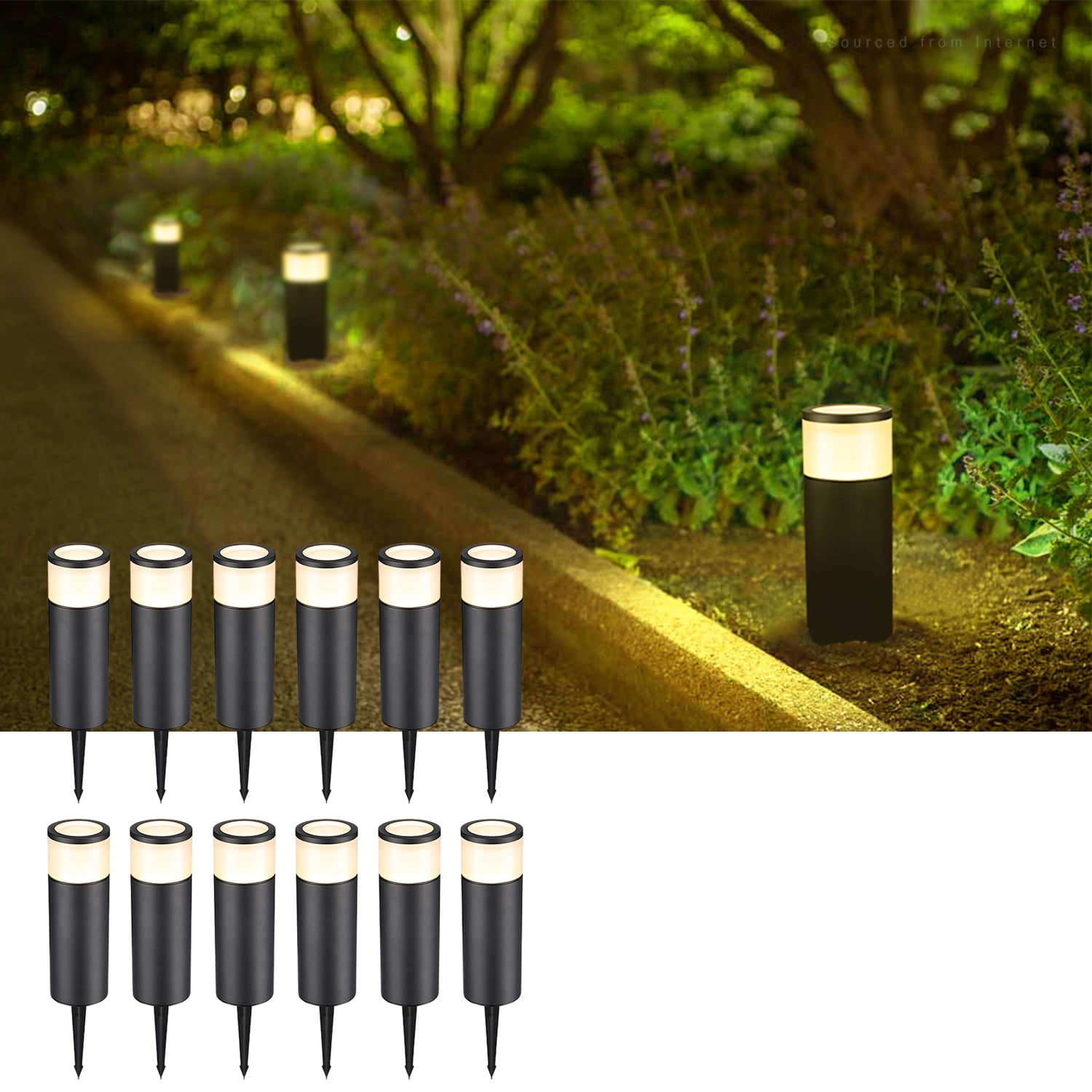 12 Pack Low Voltage LED Pathway Lights, Low Voltage Spot Lights, Wired ...