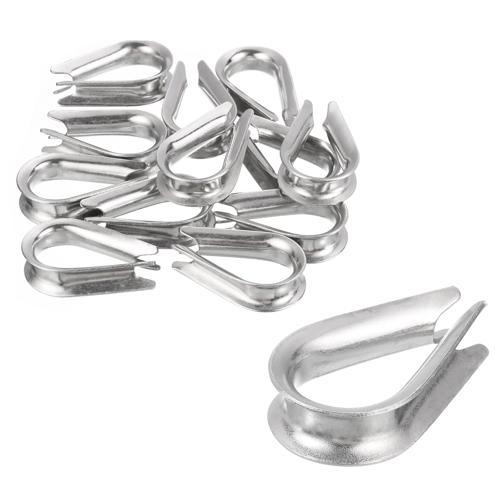 12 Pack M10 Stainless Steel Thimble for 5/16" Dia Wire Rope, Wire Rope ...