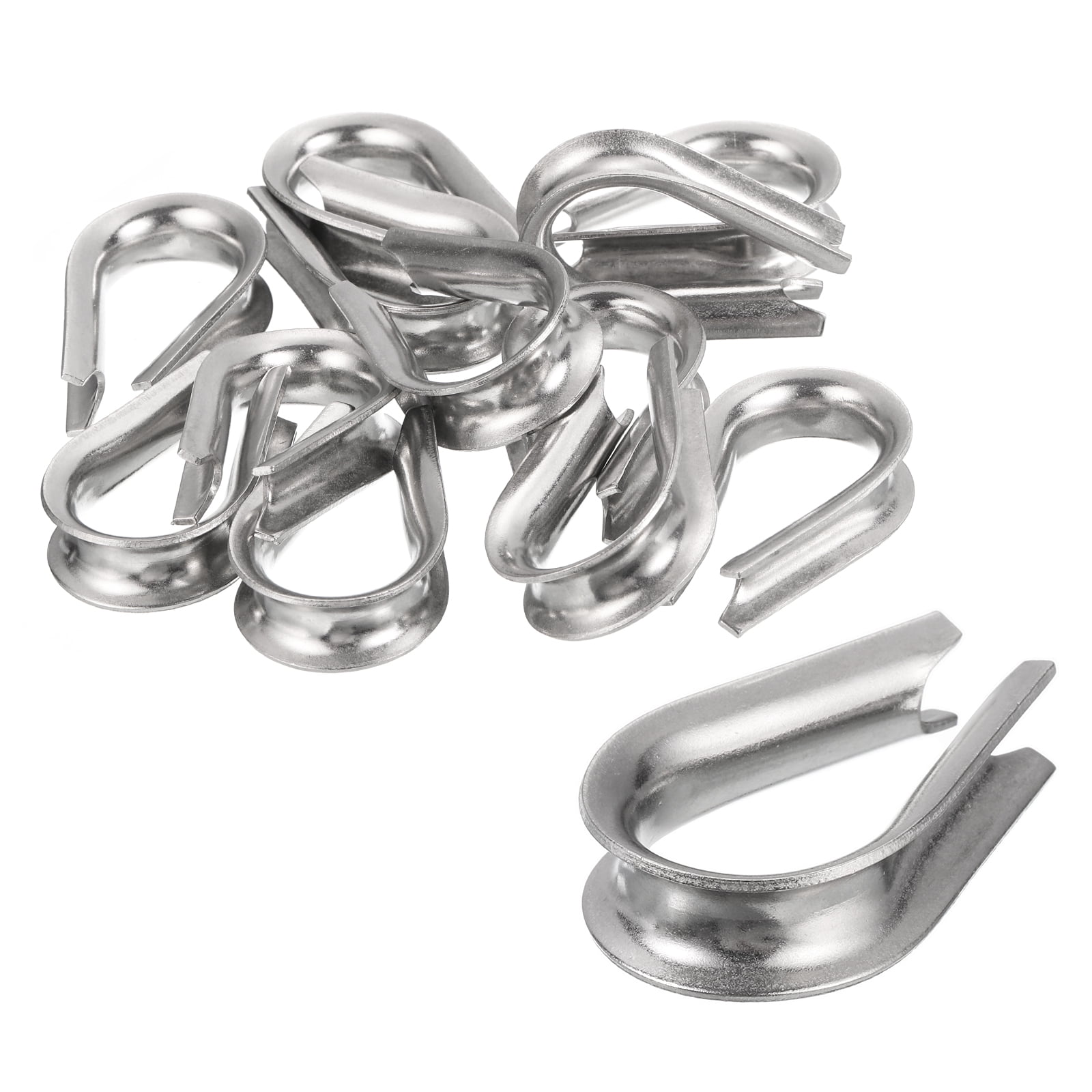 12 Pack M8 Stainless Steel Thimble for 5/16" Dia Wire Rope, Wire Rope ...