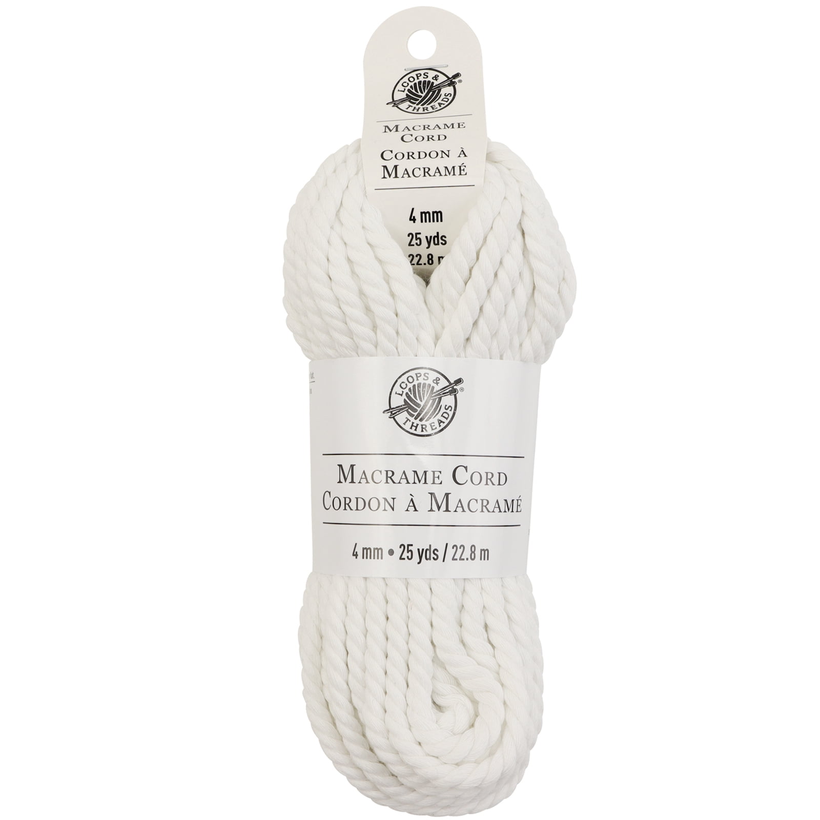 12 Pack: Macrame Cotton Cord by Loops & Threads - 25yd. - Walmart.com