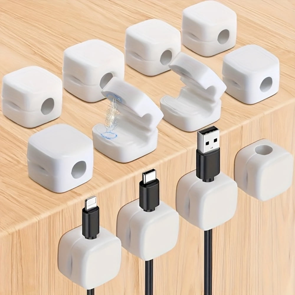 12 Pack Magnetic Cable Clips, Adjustable Cord Holders, Strong Adhesive ...