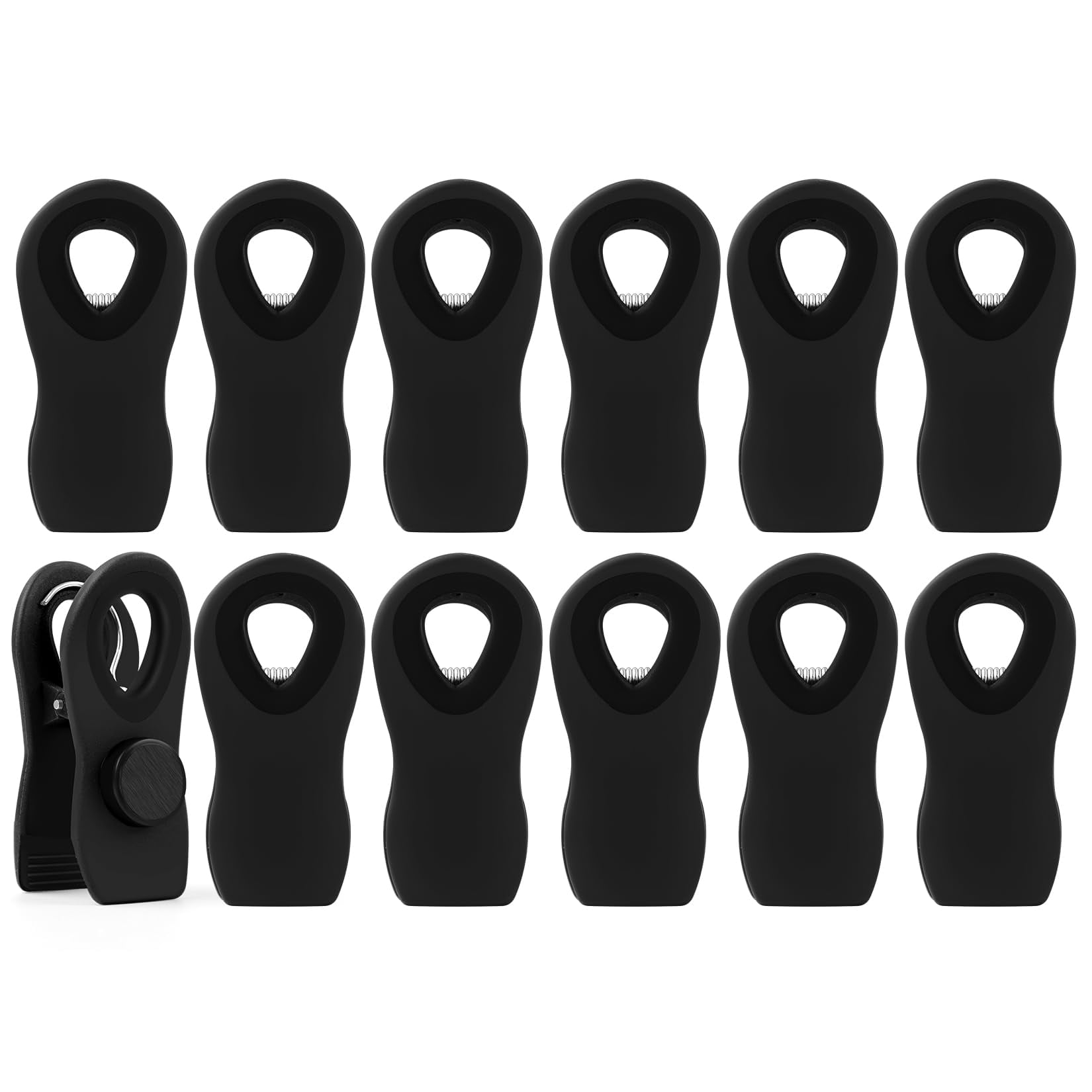 12 Pack Magnetic Chip Clips, Bag Clips Food Bag Clips for Food Packages ...