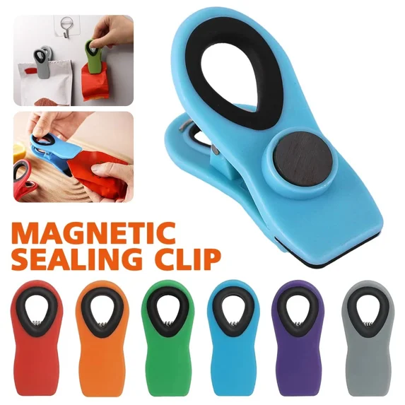 12 Pack Magnetic Chip Clips Bag Clips Food Bag Clips For Food Storage ...