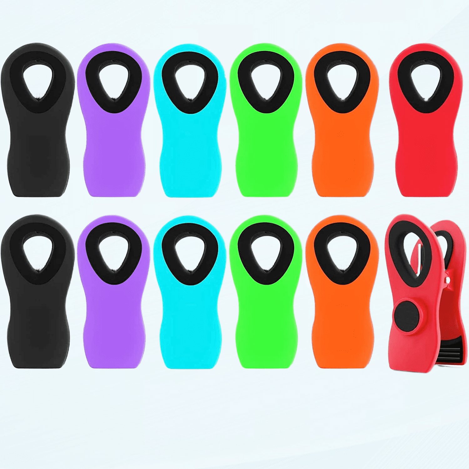 12 Pack Magnetic Chip Clips, Bag Clips Food Bag Clips for Food Packages ...