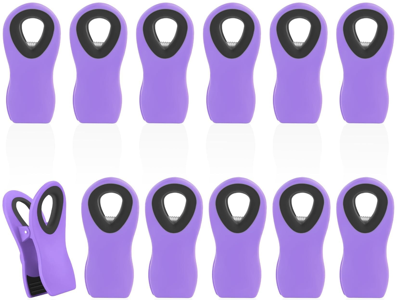 12 Pack Magnetic Chip Clips with Magnet for Refrigerator, Plastic ...