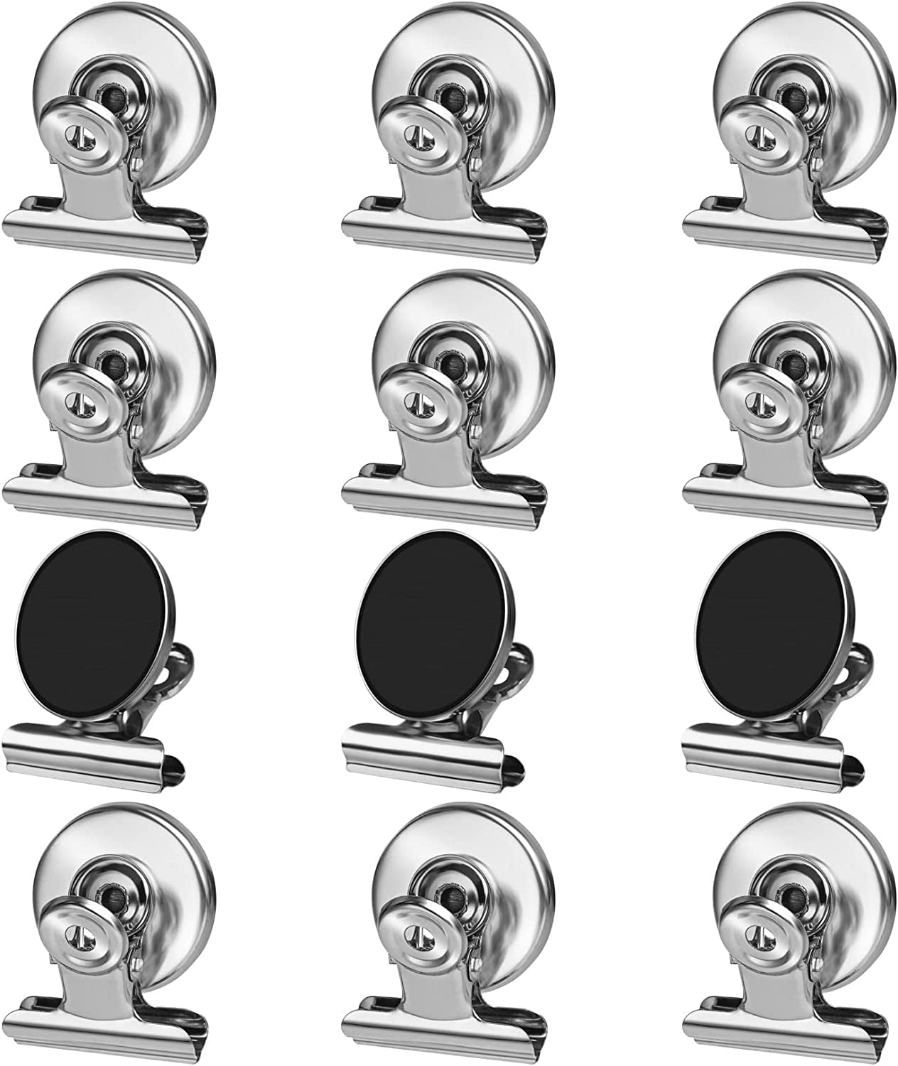 12 Pack Magnetic Clips, Strong Fridge Magnet Clips with Anti-Scratch ...