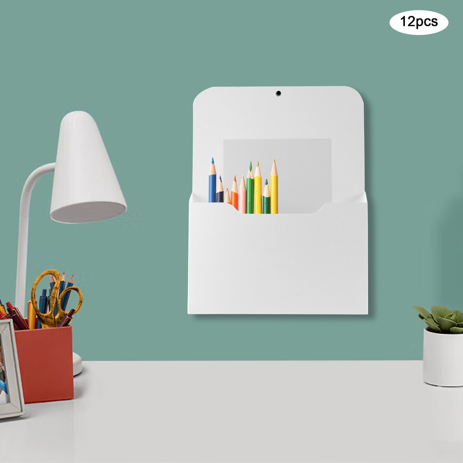 12 Pack Magnetic File Holder, Magnetic Label Holders Letter Size ...