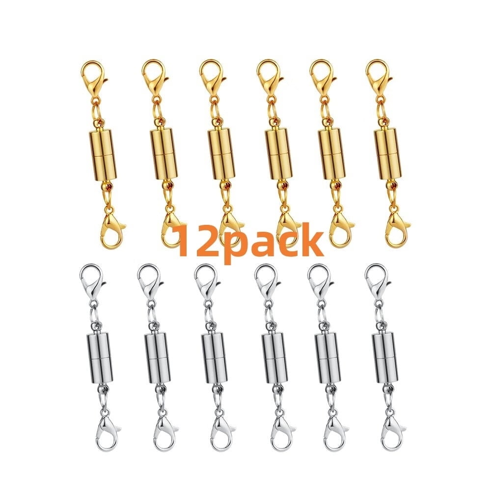 12 Pack Magnetic Necklace Clasps and Closures.Necklace Jewelry Extender ...