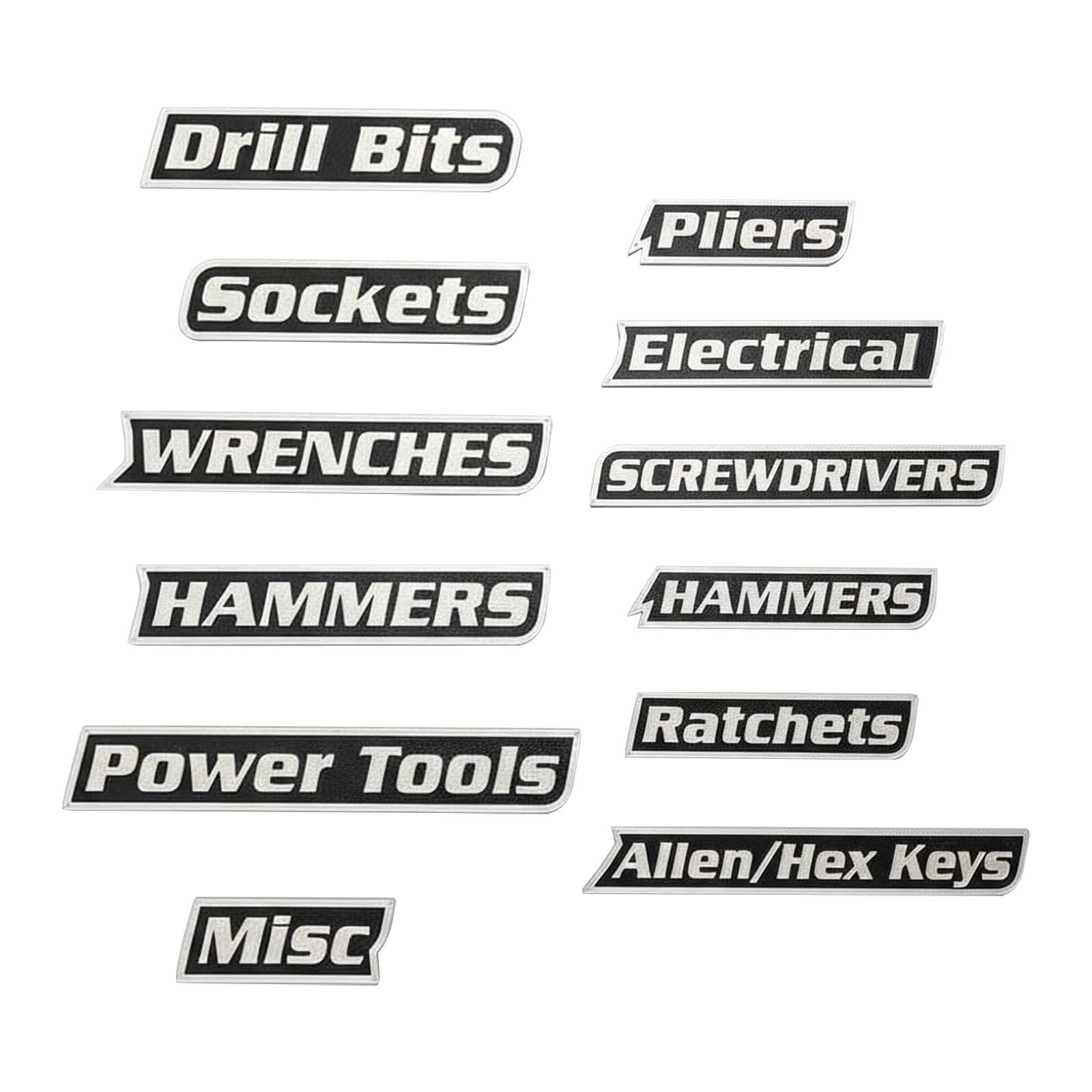 12 Pack of Magnetic Tool Box Labels, 2026 New Upgrade Magnetic Toolbox ...