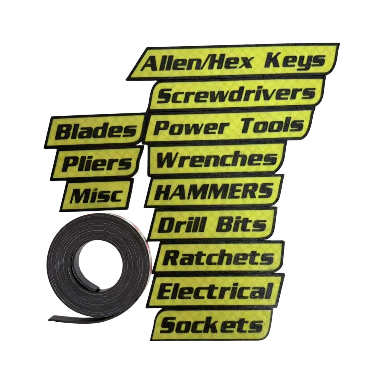 12 Pack Of Magnetic Tool Box Labels, 3D Printed Magnets for Tool Box ...