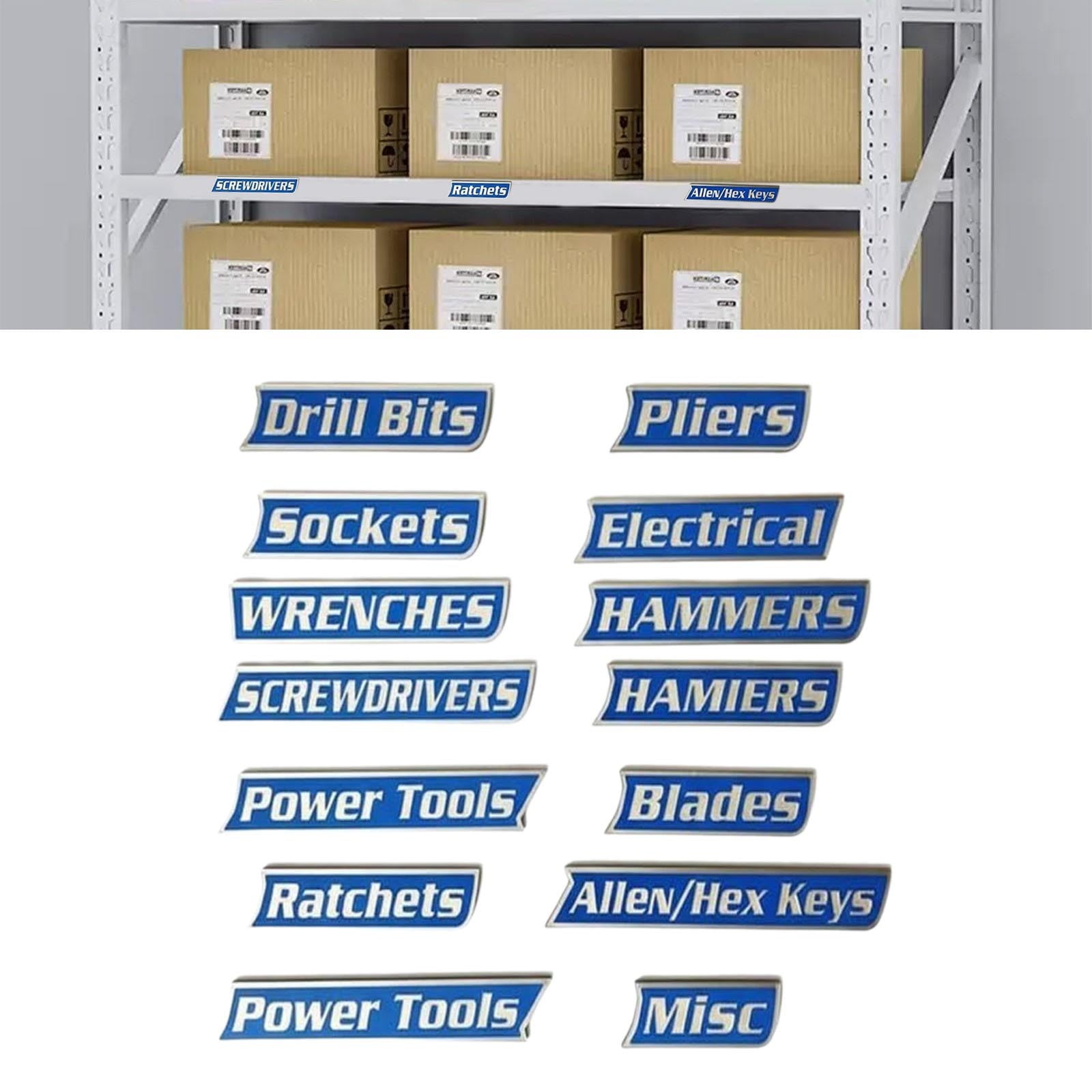12 Pack of Magnetic Toolbox Labels, 3D Printed Reusable Organizer Tags ...