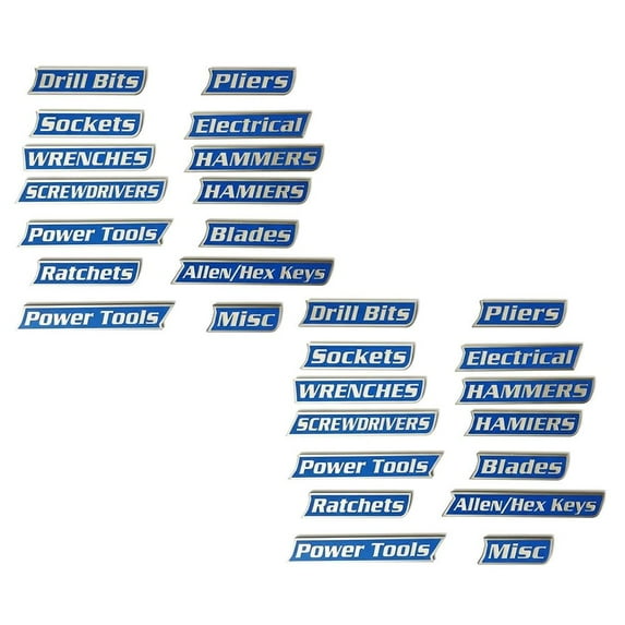 12 Pack of Magnetic Toolbox Labels,3D-Printed Tool Box Labels,General ...