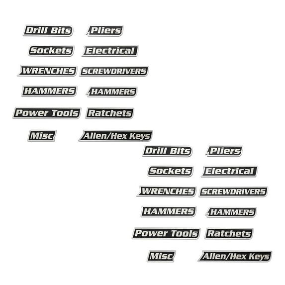 12 Pack of Magnetic Toolbox Labels,3D-Printed Tool Box Labels,General ...