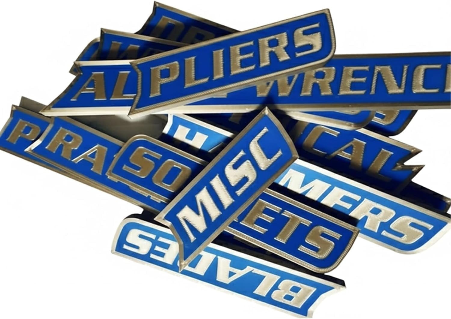 12 Pack of Magnetic Toolbox Labels, 3D-Printed Tool Box Labels, General ...