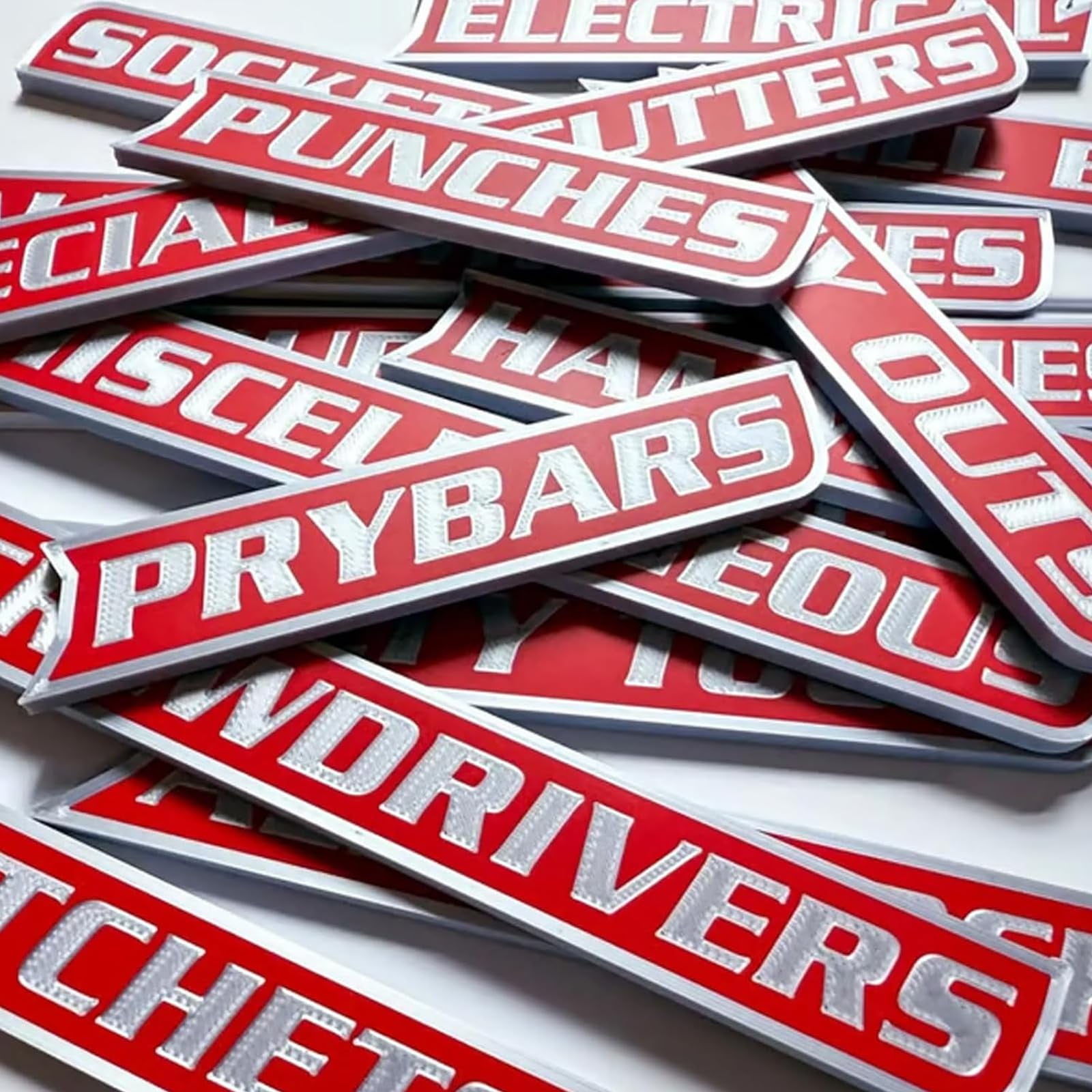 12 Pack of Magnetic Toolbox Labels, 3D-Printed Tool Box Labels ...