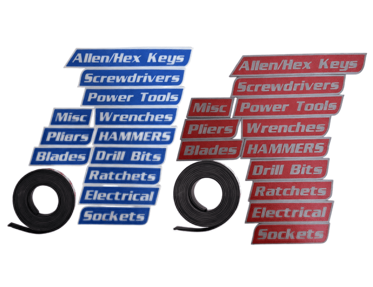 12 Pack Magnetic Toolbox Labels, 3D-Printed Tool Box Labels, Toolbox ...