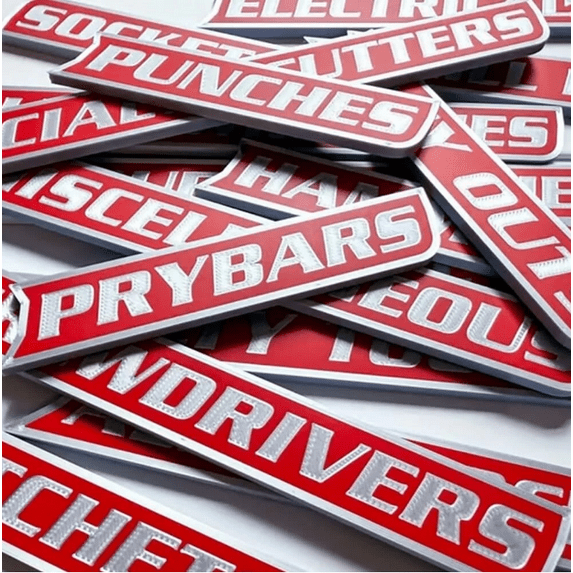 12 Pack Magnetic Toolbox Labels, 3D-Printed Tool Box Labels, Toolbox ...