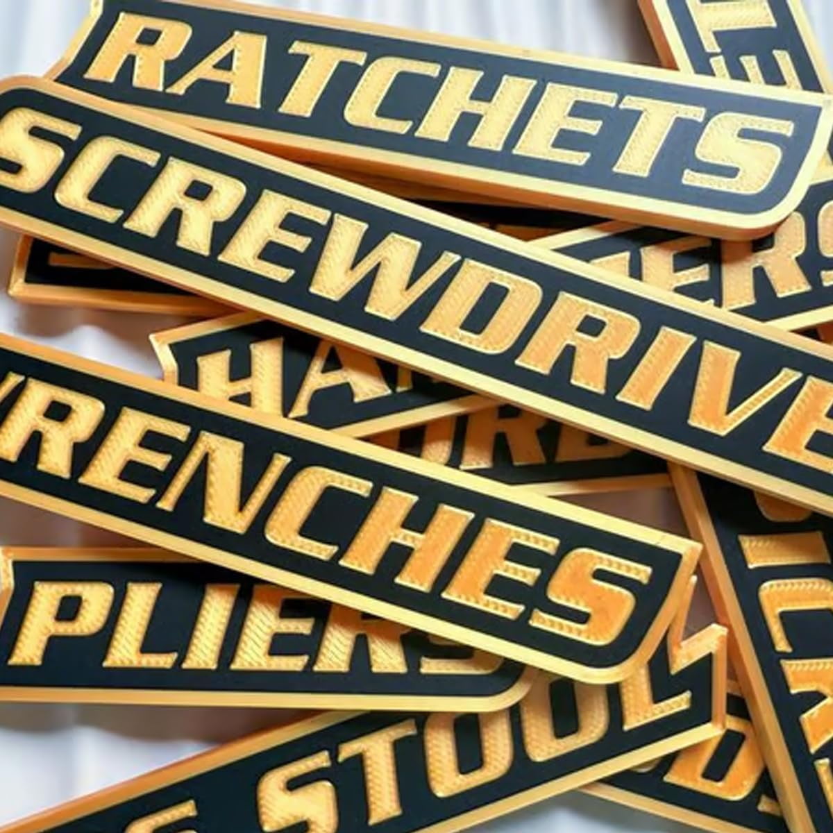 12 Pack of Magnetic Toolbox Labels, 3D Printed Toolbox Drawer Tags ...