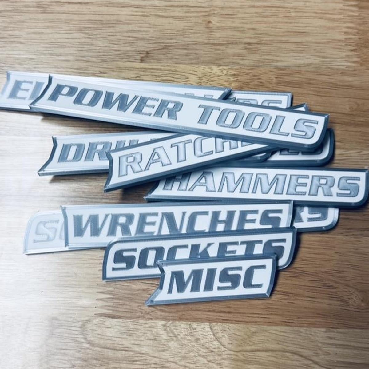 12 Pack of Magnetic Toolbox Labels, 3D Printed Toolbox Drawer Tags ...