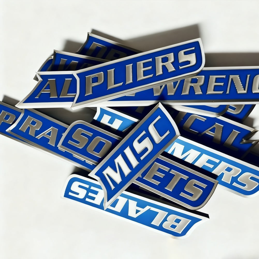 12 Pack of Magnetic Toolbox Labels, Durable Premium Magnetic Labels for ...