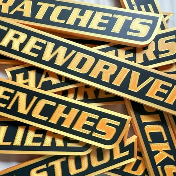 12 Pack of Magnetic Toolbox Labels, Magnetic Tool Box Drawer Labels ...