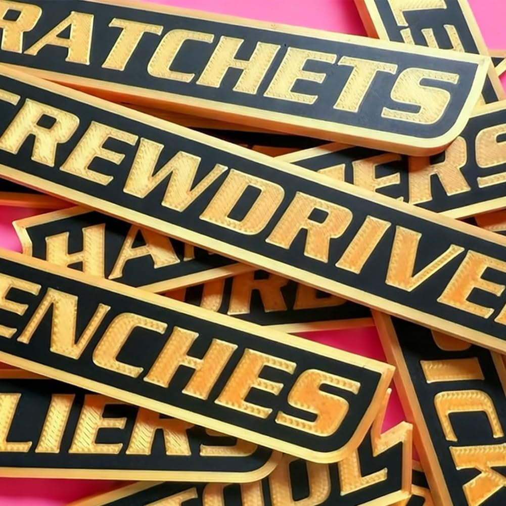 12 Pack of Magnetic Toolbox Labels, Reusable Tool Box Drawer Tags for ...