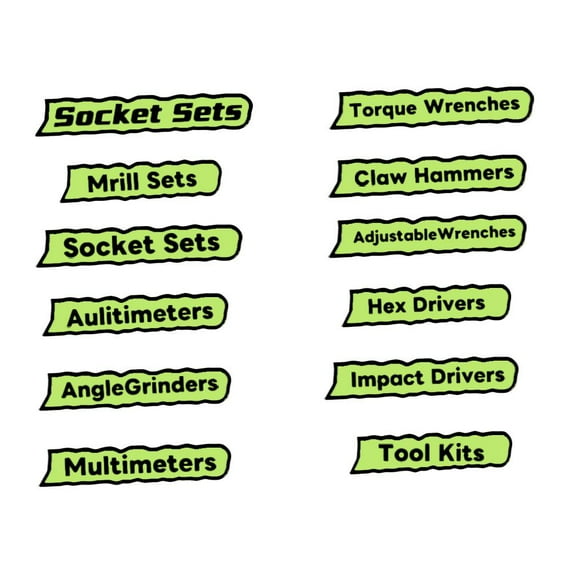 12 Pack Magnetic Toolbox Labels,Tool Box Labels,Magnetic General Tool ...