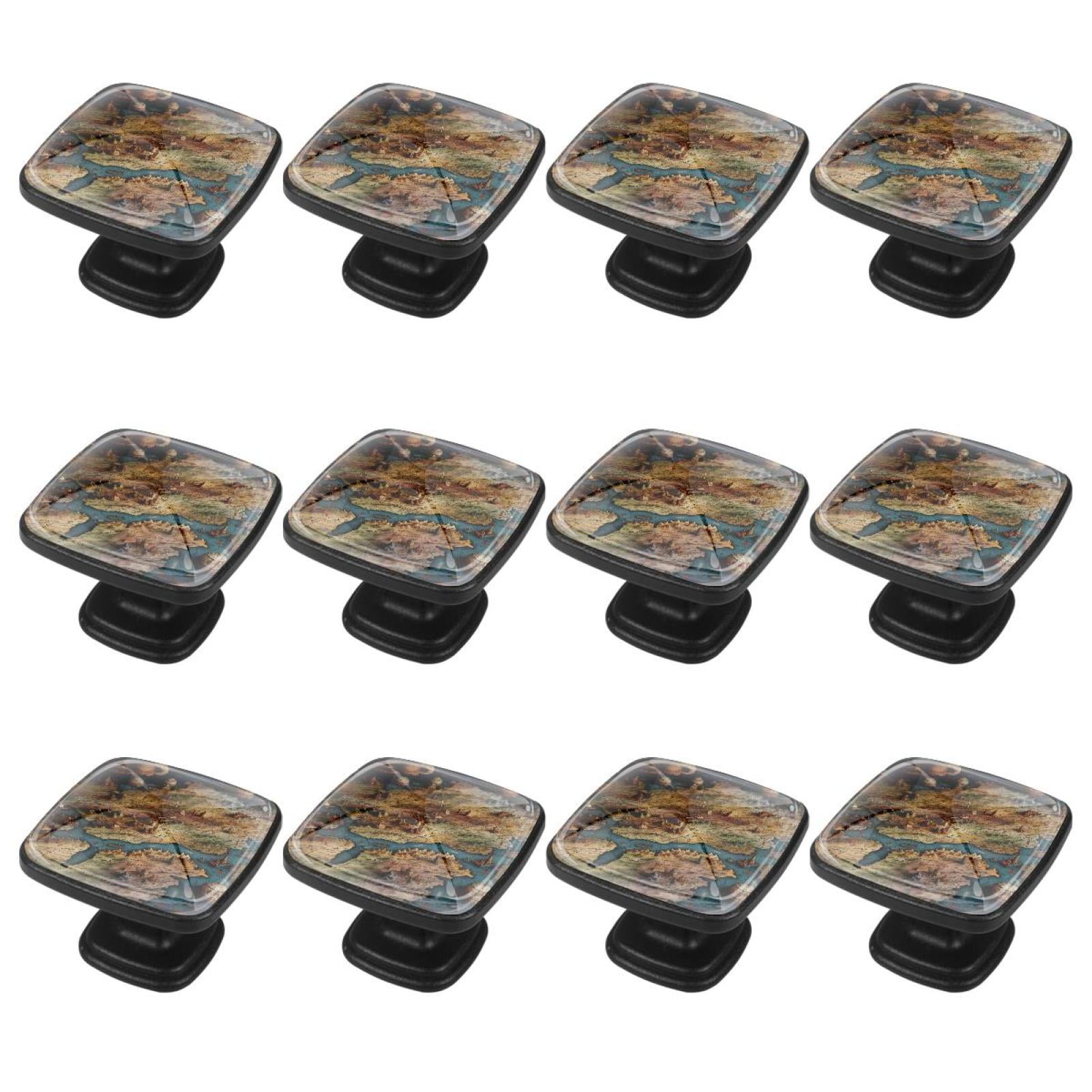12 Pack Map Block Kitchen Cabinet Square Knob Cabinet Hardware for ...