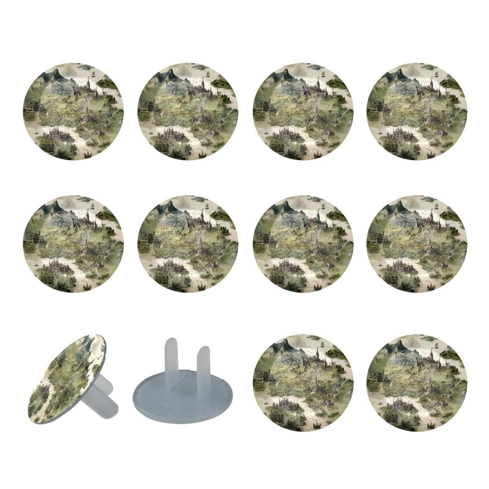 12 Pack Map Block Outlet Covers Baby Proofing Socket Protectors Child ...