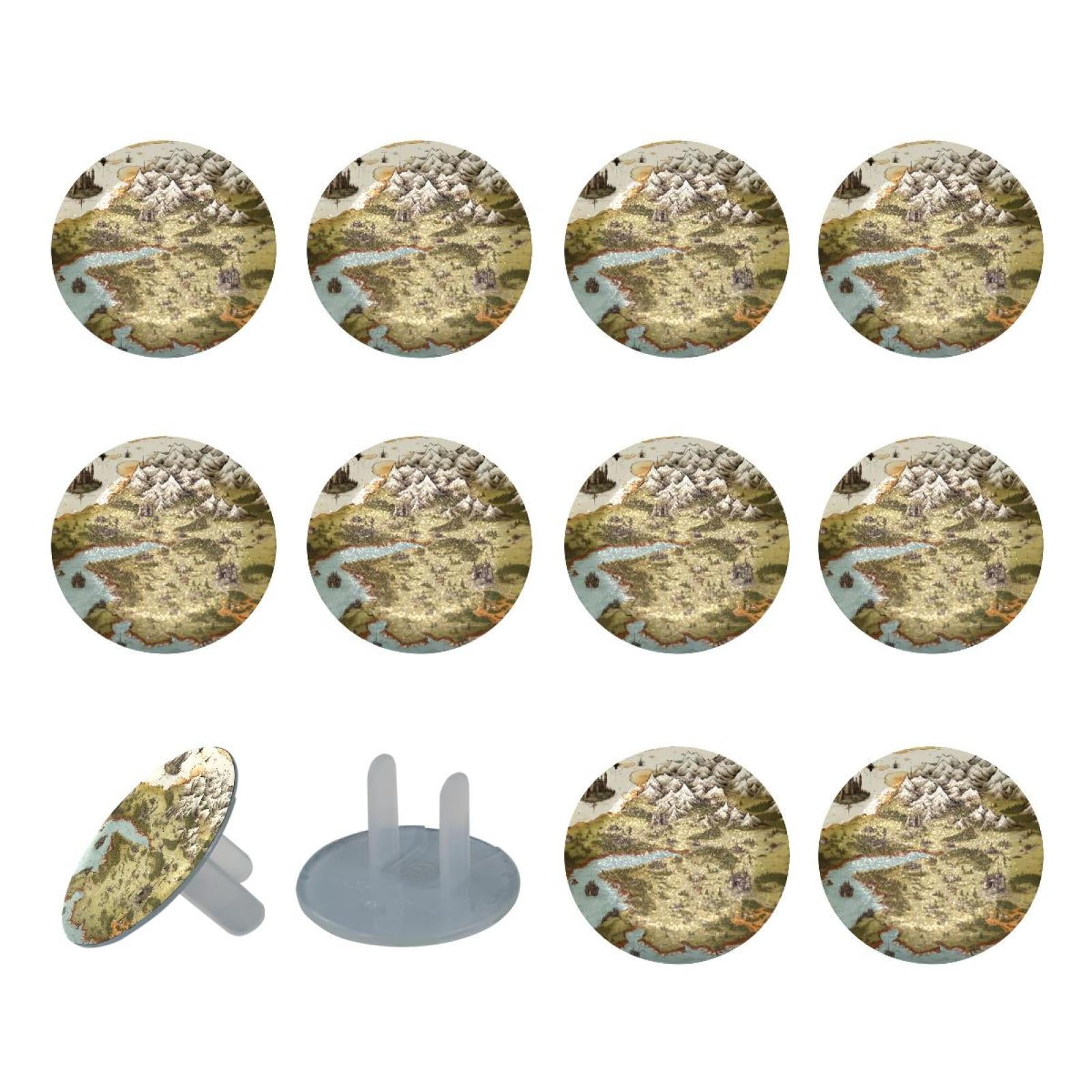 12 Pack Map Block Outlet Covers Baby Proofing Socket Protectors Child ...