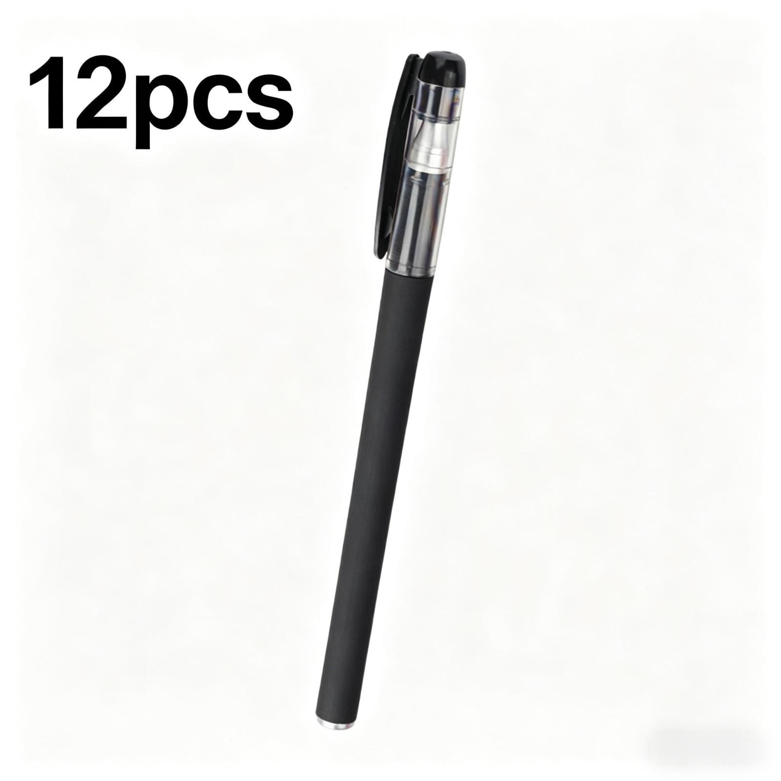 12 Pack Matte Frosted Black Gel Pens, 0.5mm Fine Tip 2ml Smooth Writing ...
