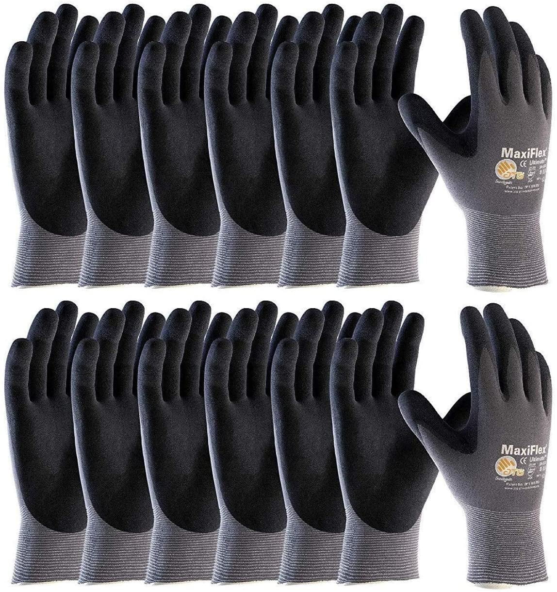 12 Pack Maxiflex 34-874/XXL Gloves Nitrile Micro-Foam Grip Palm & Fingers - Excellent Grip and ...
