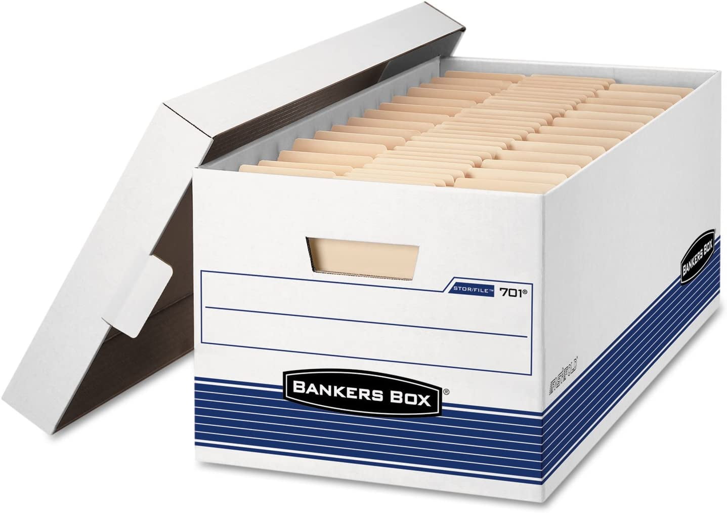 12-Pack Medium Duty File Storage Boxes with Lids, FastFold Assembly, 24 ...