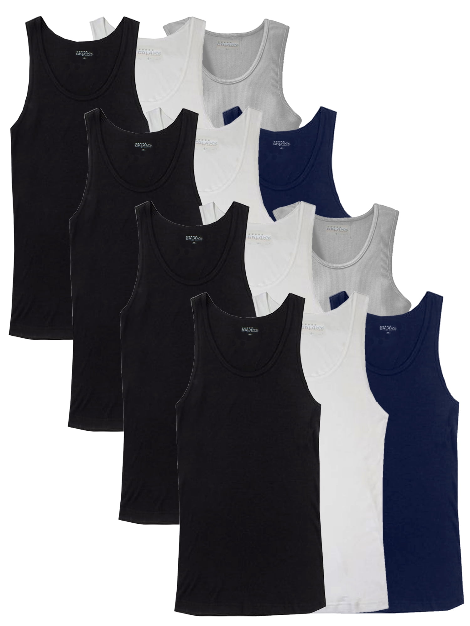 12-Pack Men's Classic Stretch Tank Tops (Sizes, S-2XL) - Walmart.com
